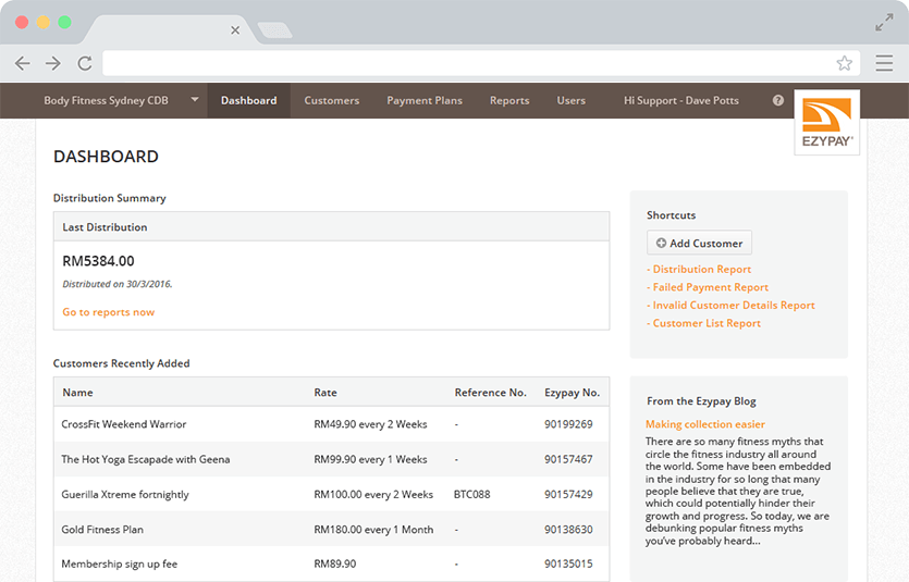 Payment Collection & Electronic Invoicing | Features | Ezypay