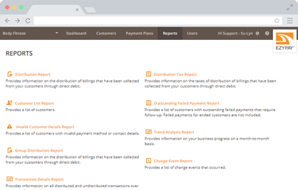 Financial Reporting Software (Feature) | Ezypay
